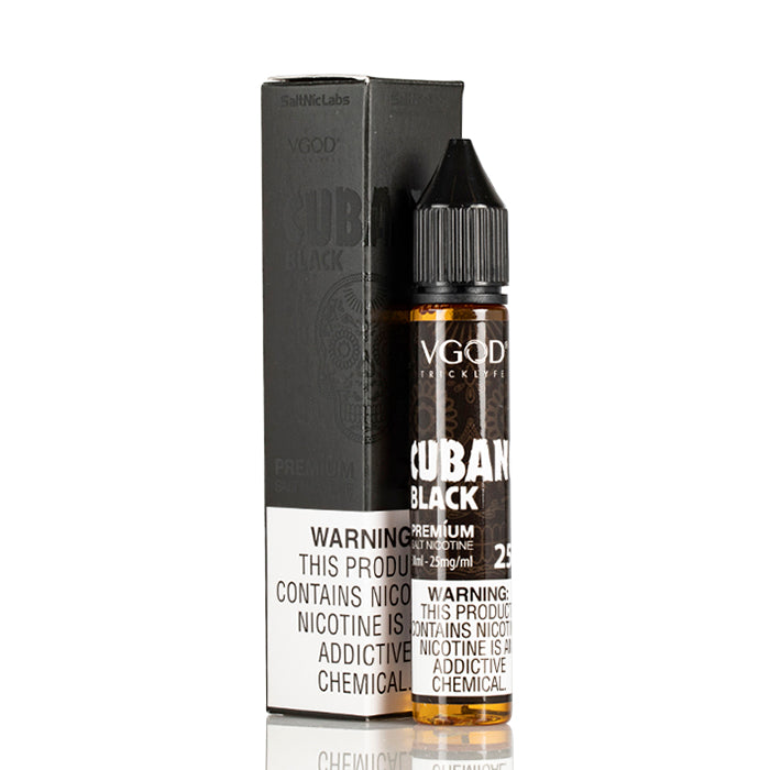 Cubano Black - VGod SaltNic | 30ML Vape Juice | 50MG | Vape Paradise